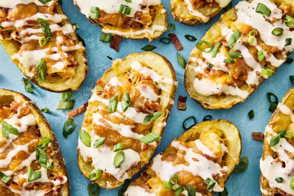 Cheesy Baked Potato Boats – Bite And Sip